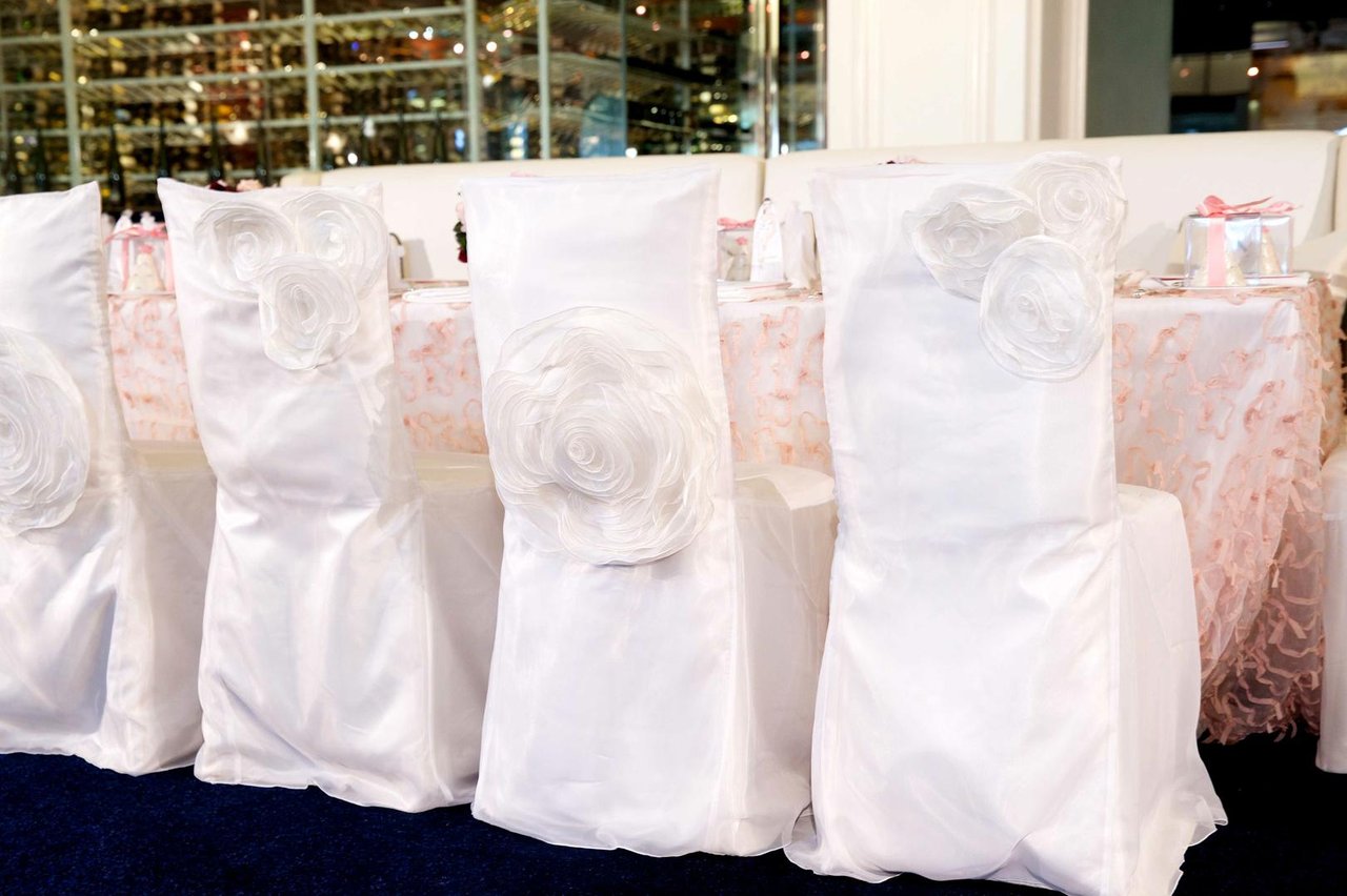 Flower-Embellished Chair Covers