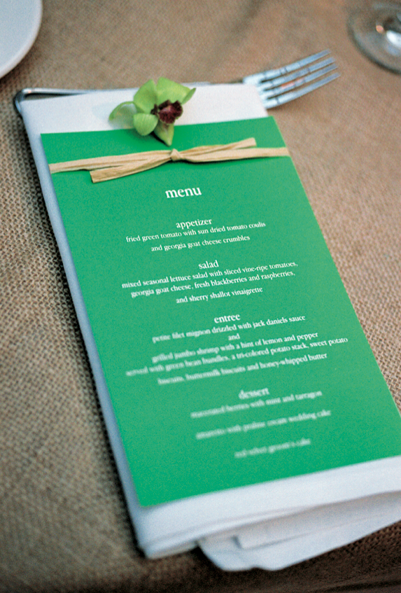 Bright Green Menu