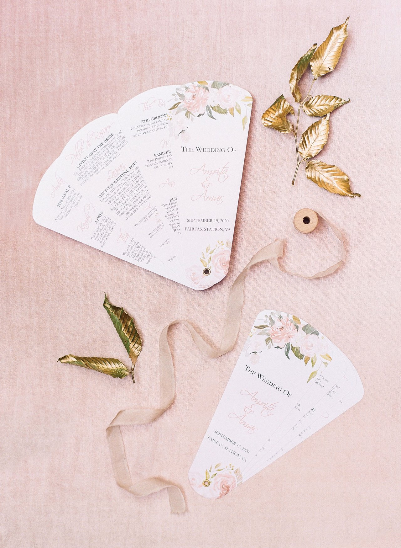 Fan-Style Wedding Ceremony Program