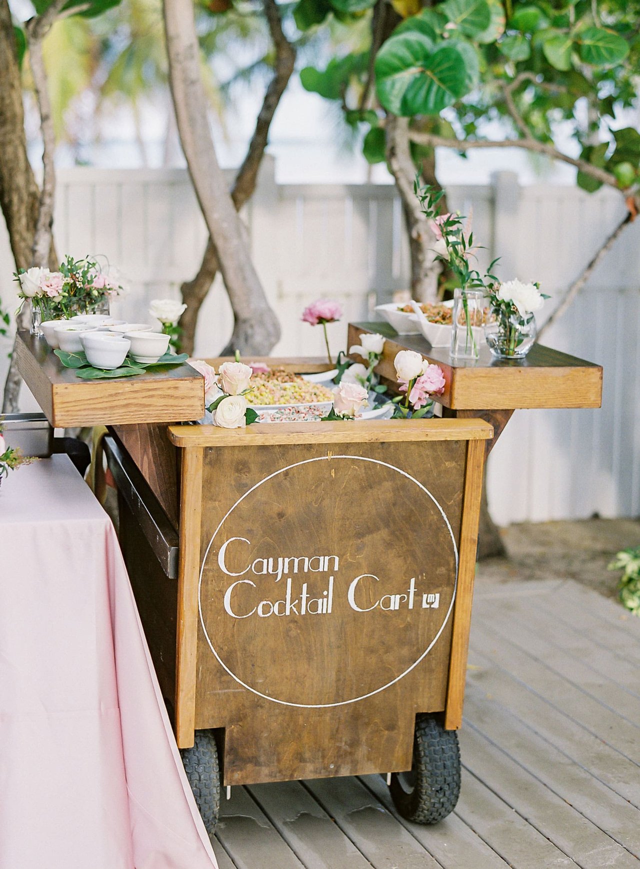 Cayman Cocktail Cart at Wedding