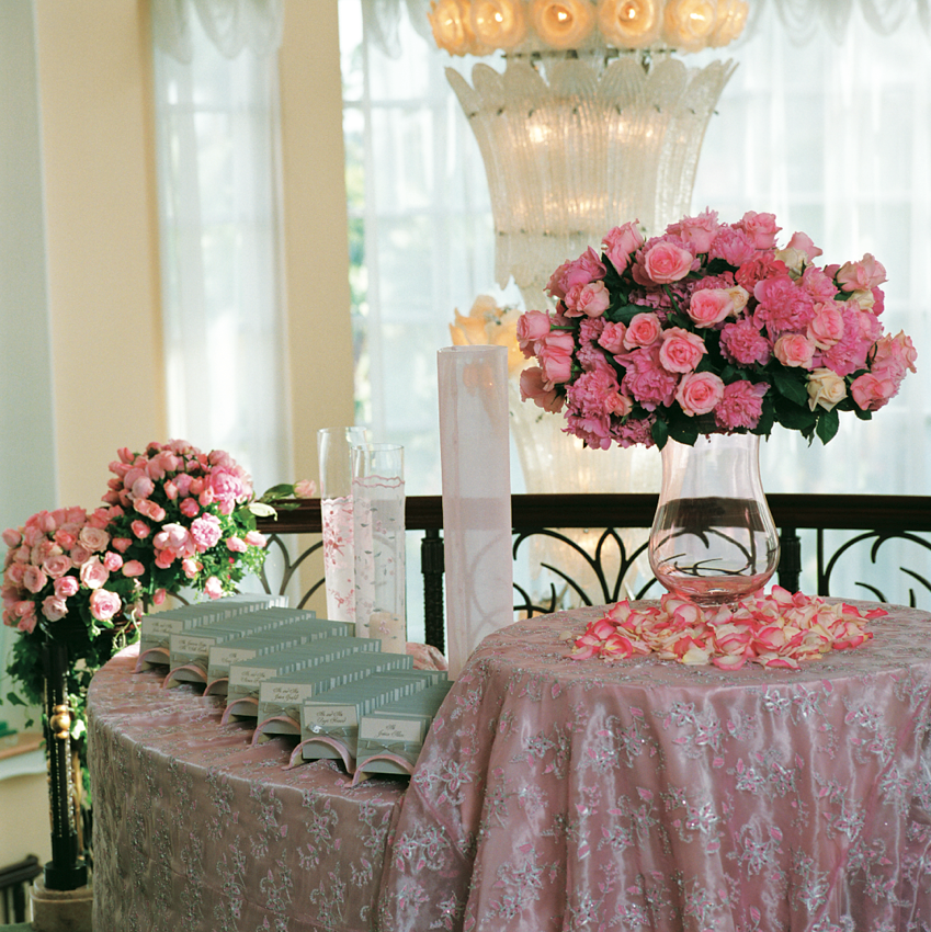 Pink Table Card Display
