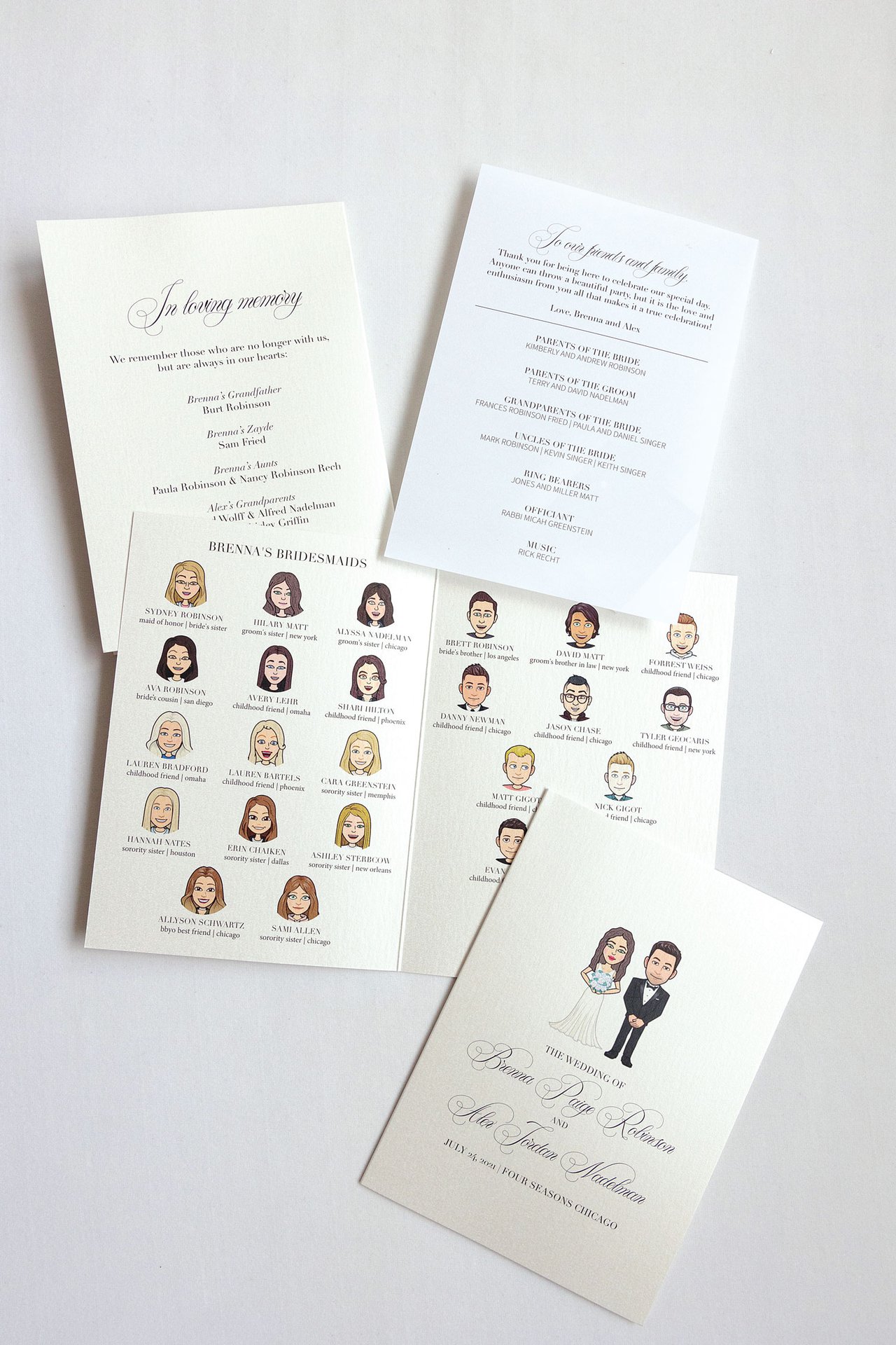 Caricature-Drawing Ceremony Program