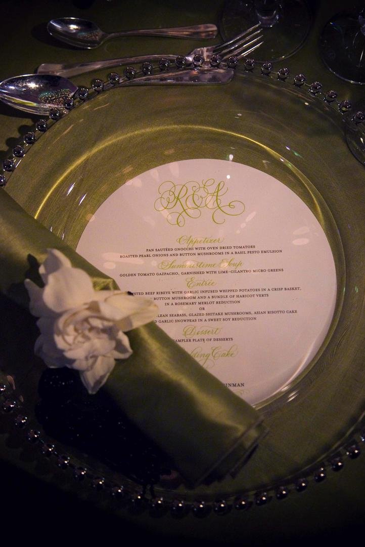 Green Place Setting
