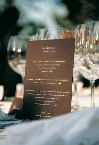 Brown Menu Card