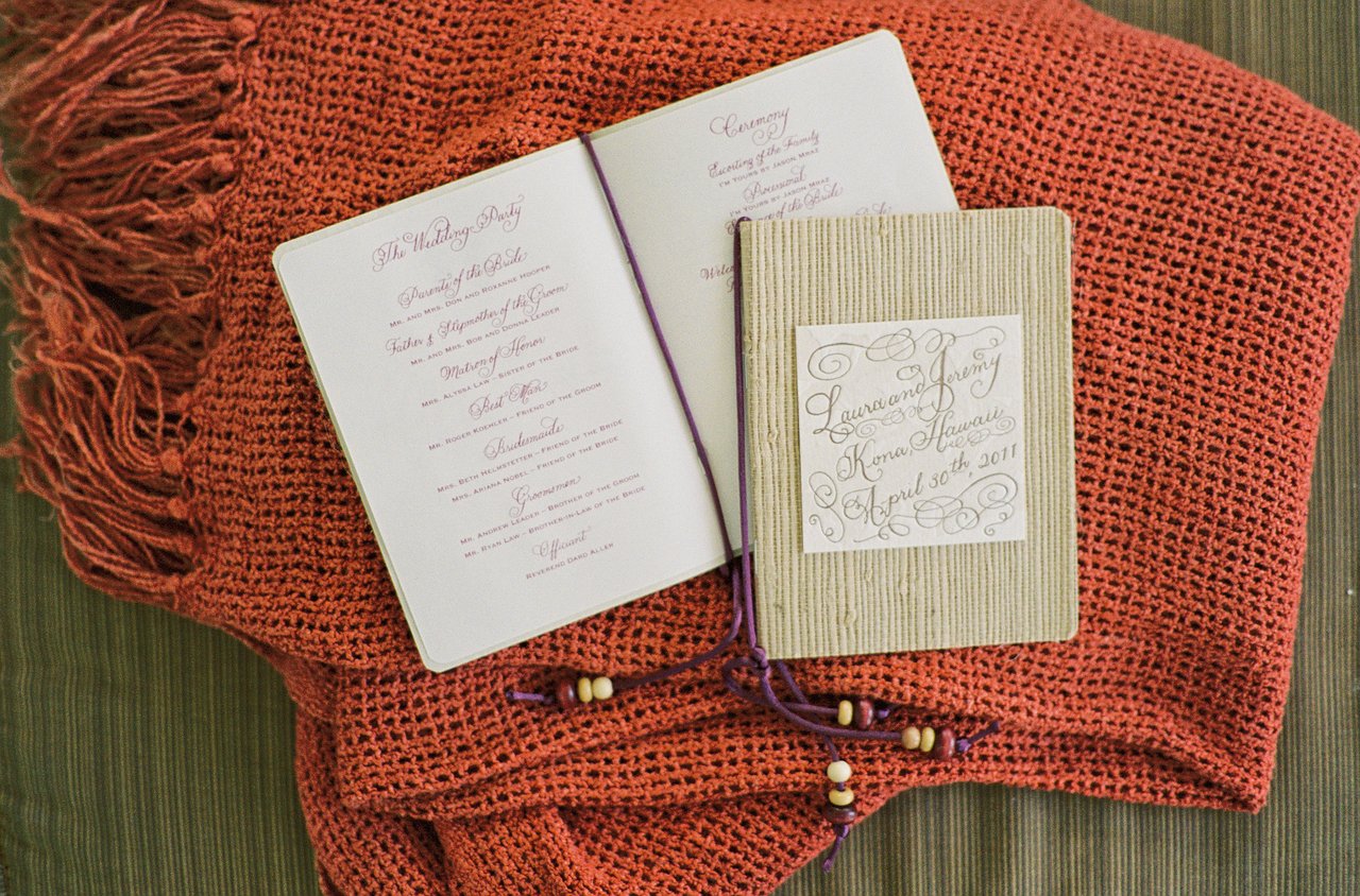 Textured Wedding Programs