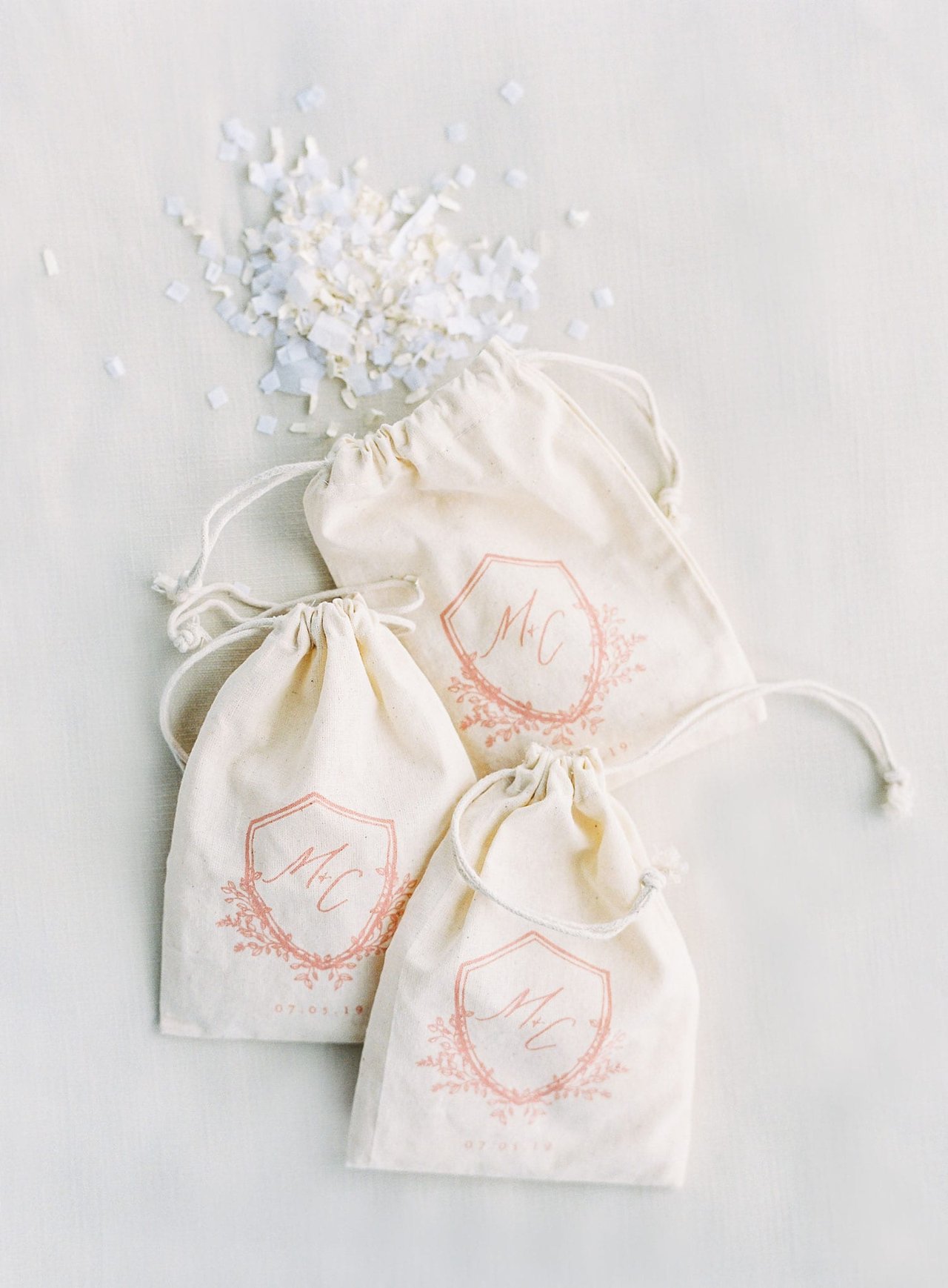 Monogram Confetti Bags