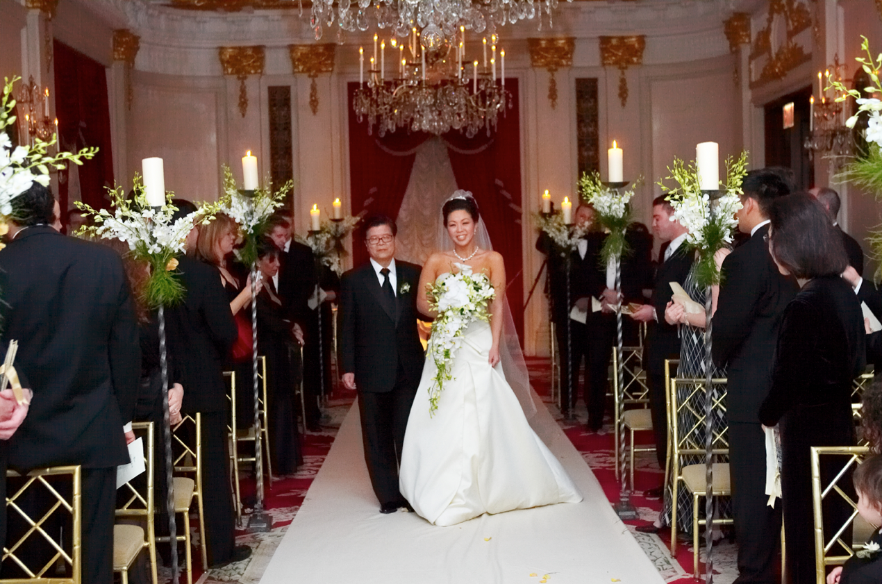 Gold Ballroom Wedding Ceremony