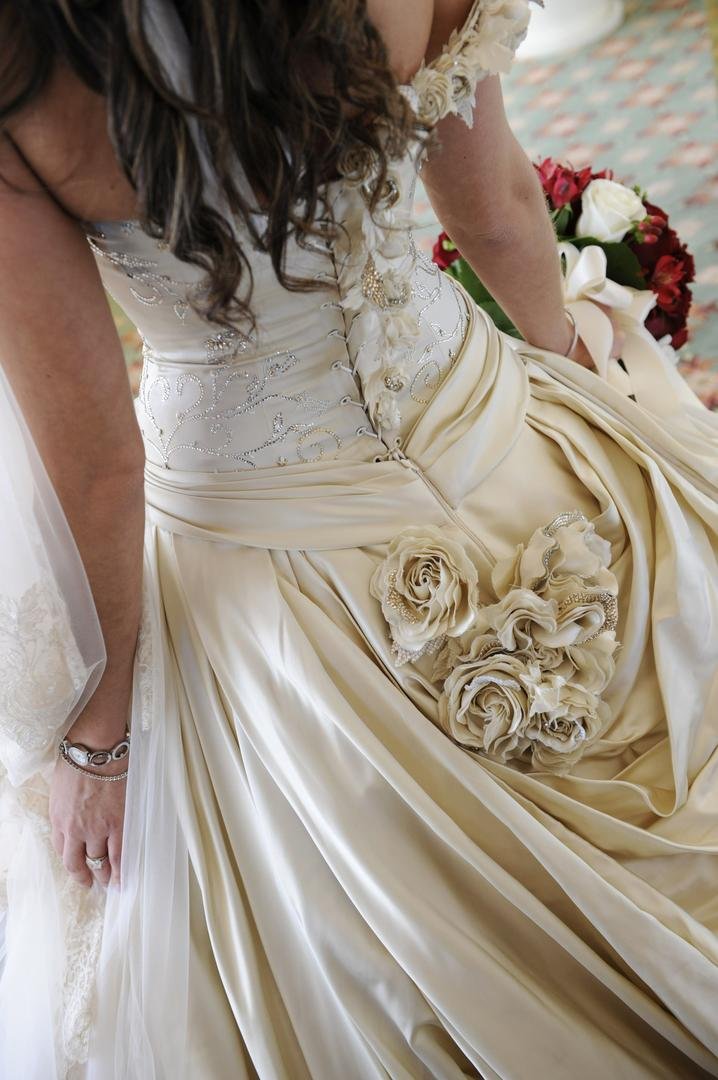 Wedding Dress Rose Details
