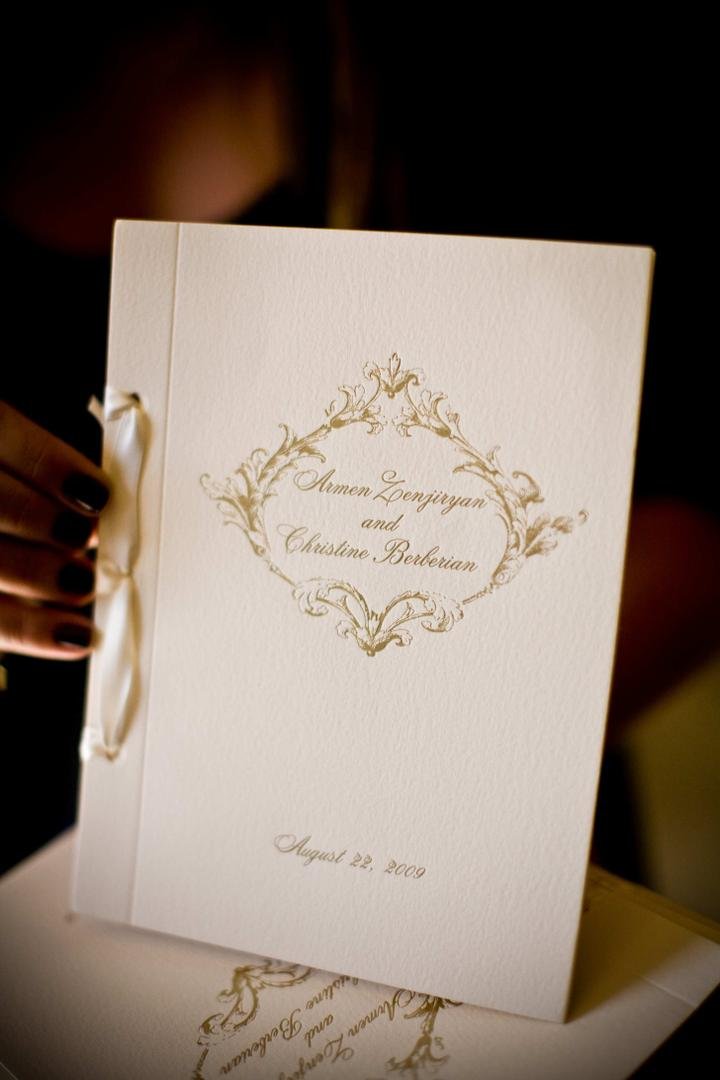 Elegant Wedding Program