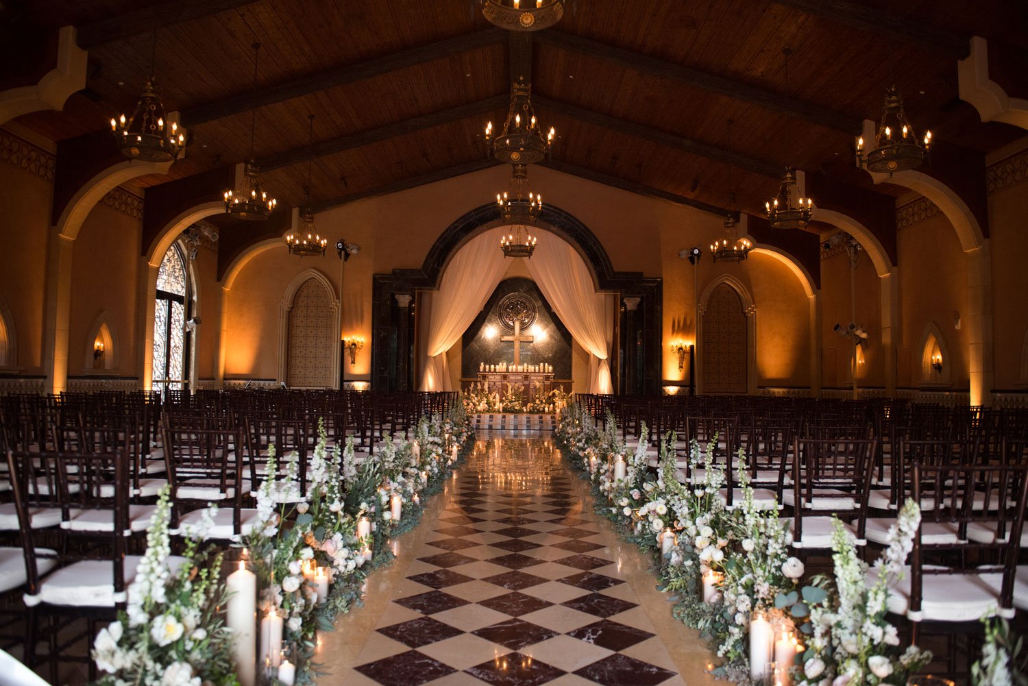 Church-Inspired Indoor Ceremony
