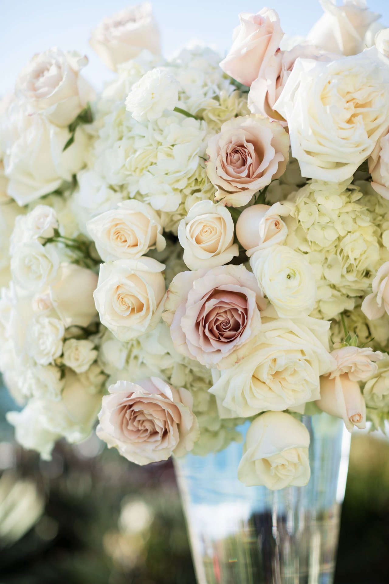 Ivory & Blush Ceremony Arrangement
