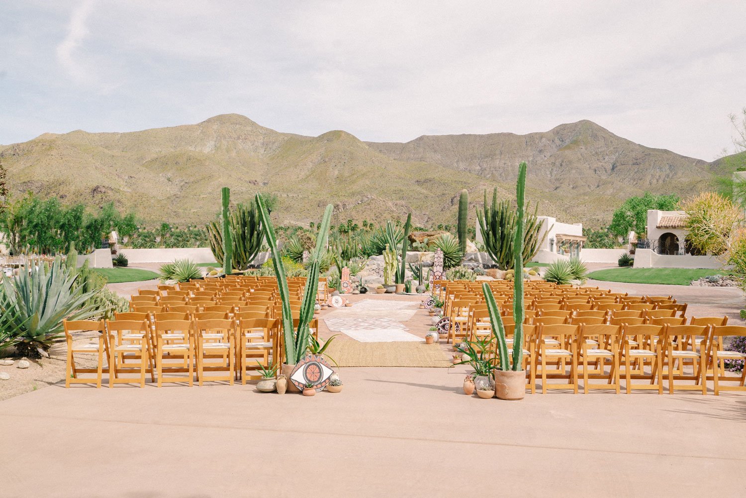 Desert Wedding Ceremony with Cactus