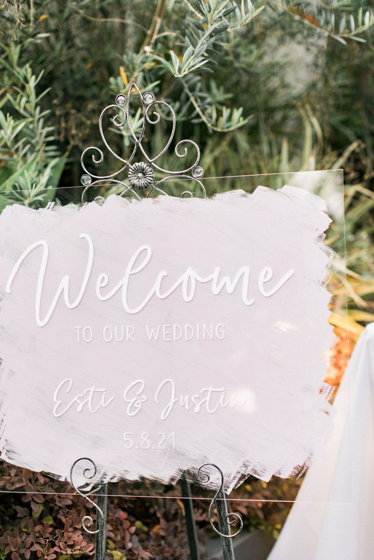 Acrylic Welcome Sign with Calligraphy