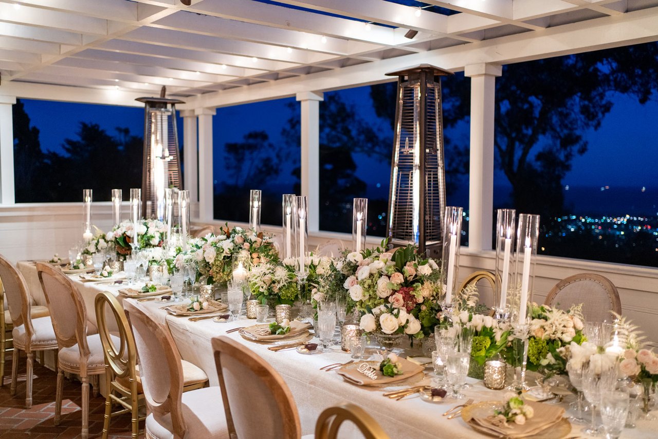 Night View of Intimate Wedding Reception