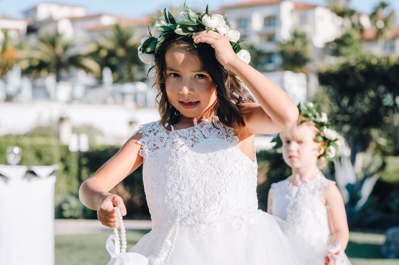 Flower Girls in Flower Crowns + Greenery