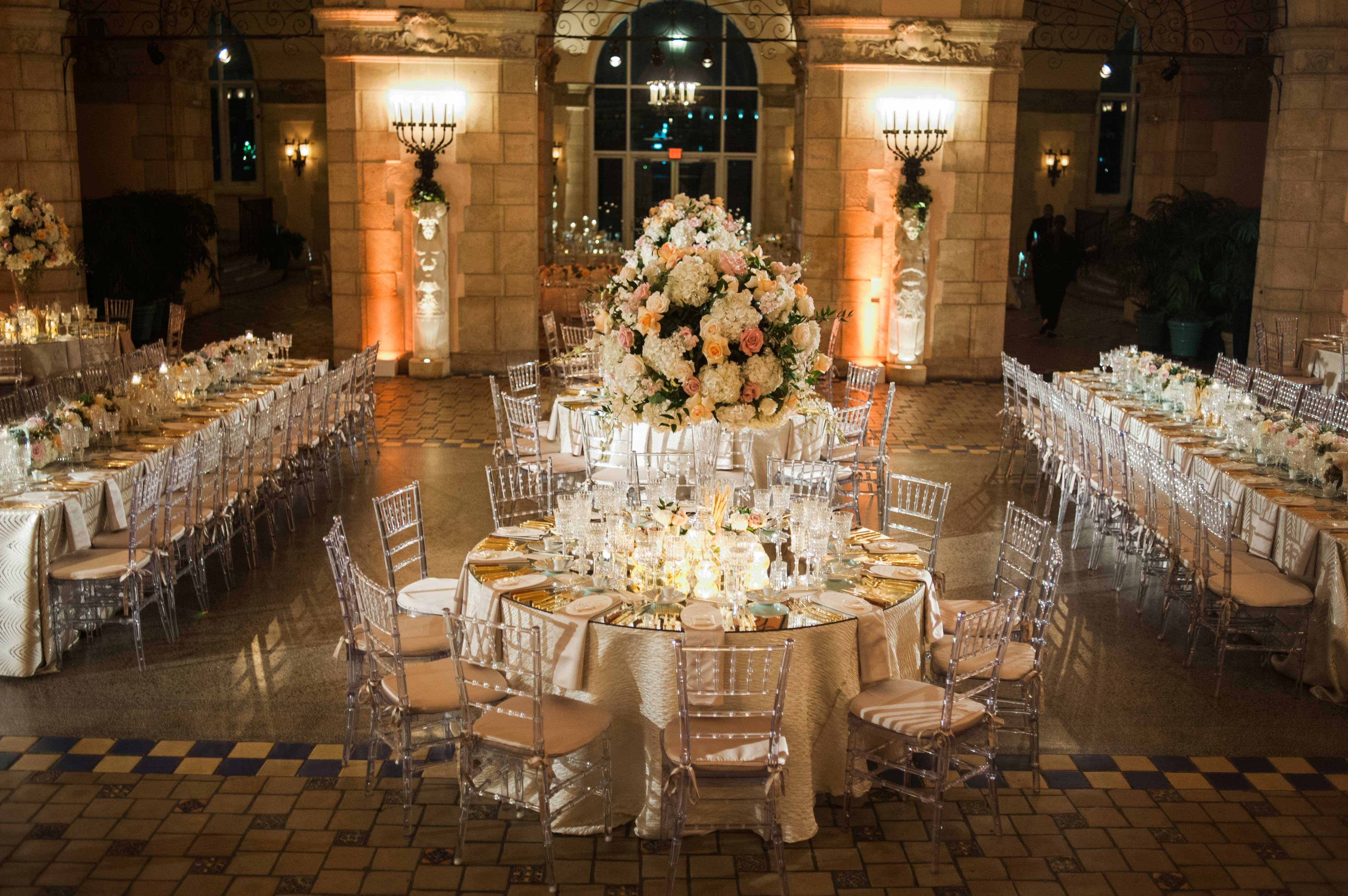 Museum Reception Table Setup