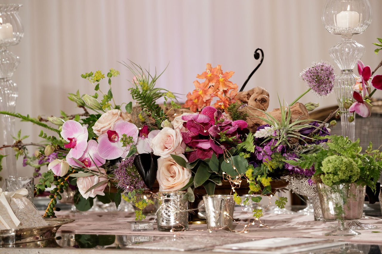 Low, Colorful Flower Arrangement
