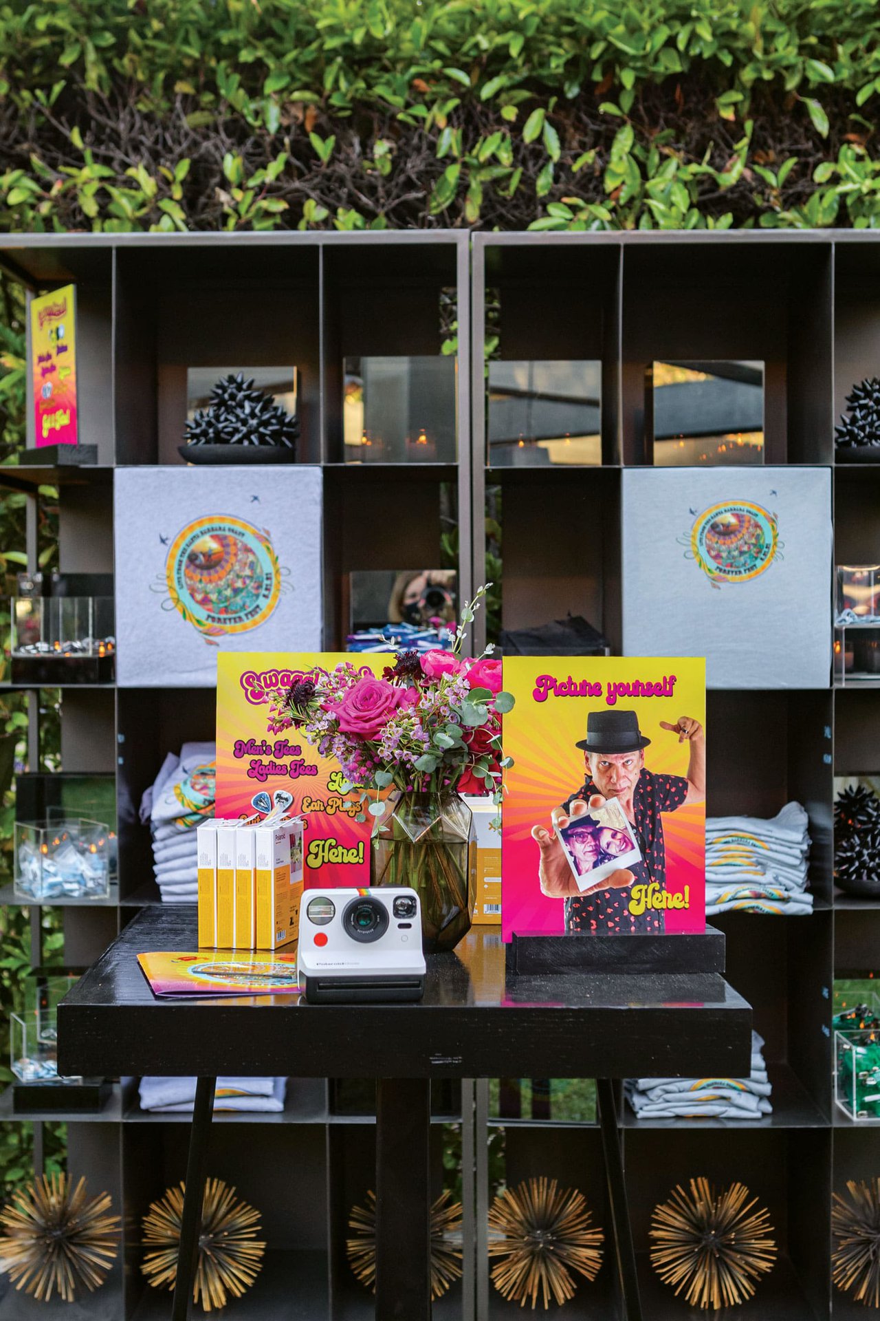 Wedding Festival-Inspired Merch Station