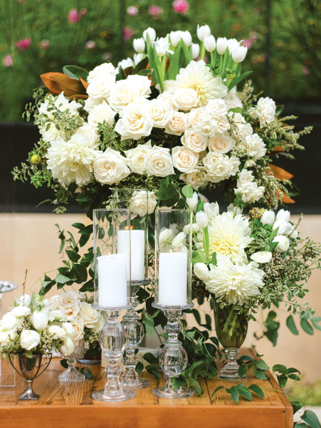 Ceremony Table Flowers & Candles