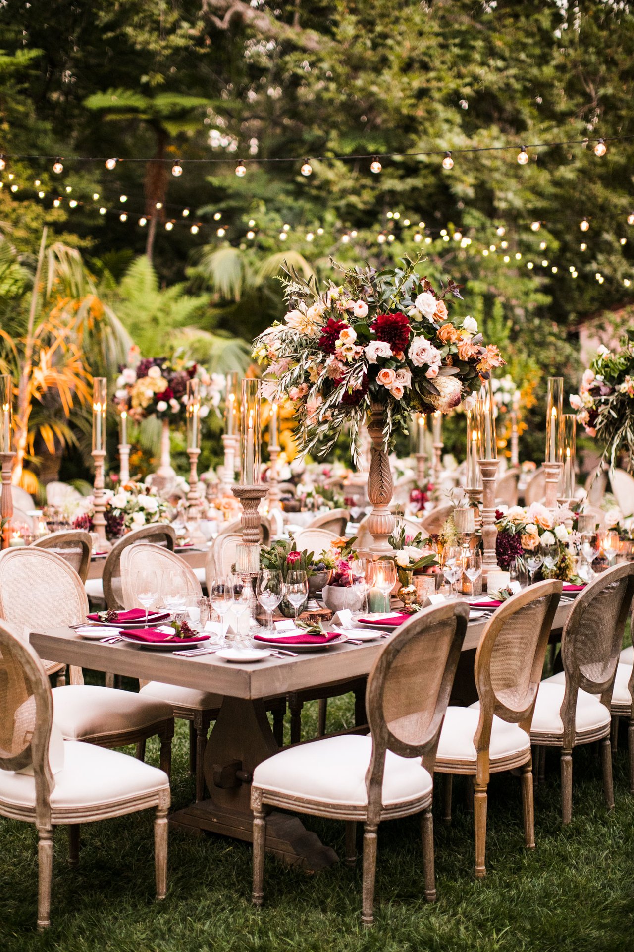 Outdoor Fall Wedding Reception Décor