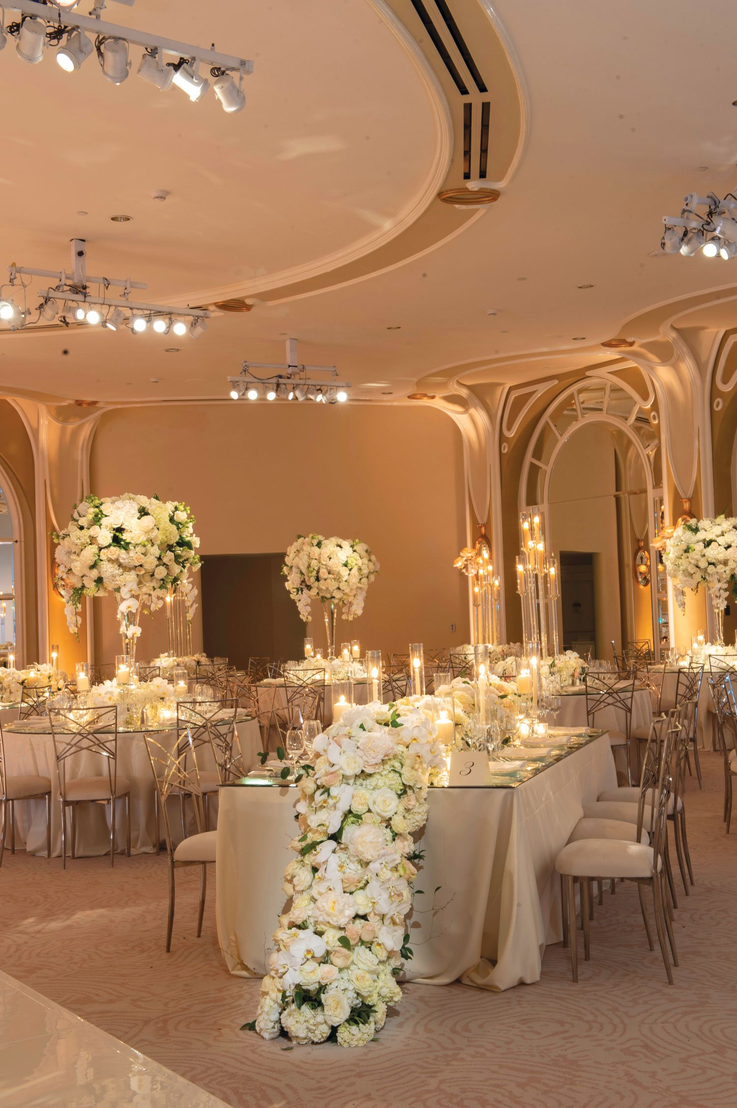 Luxury Wedding Reception in Ballroom