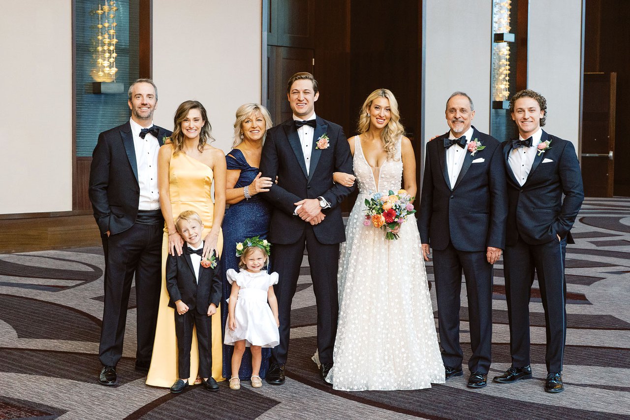 Bride & Groom with Groom's Family