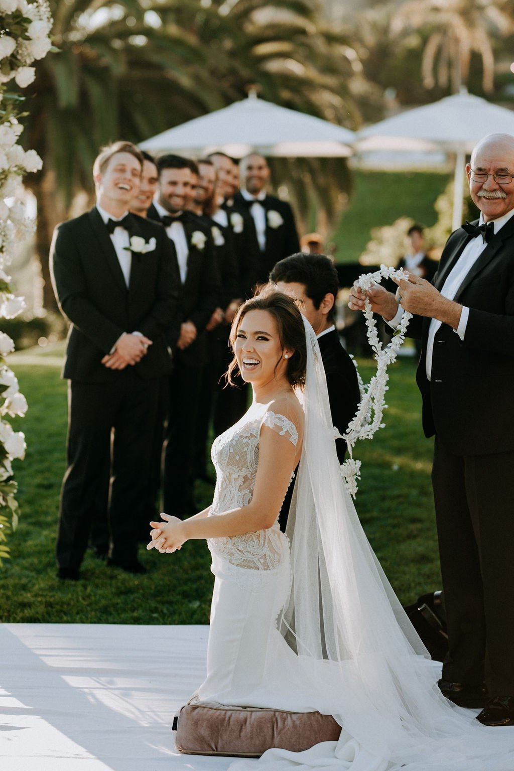 Bride & Groom Kneeling During Ceremony