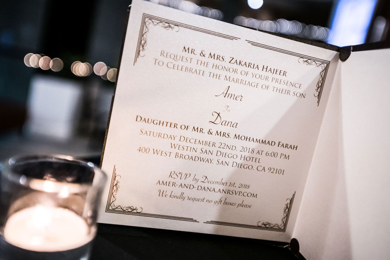 White + Silver Invitation