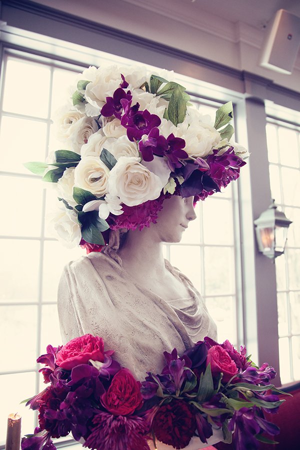 Bust with Vibrant Flowers