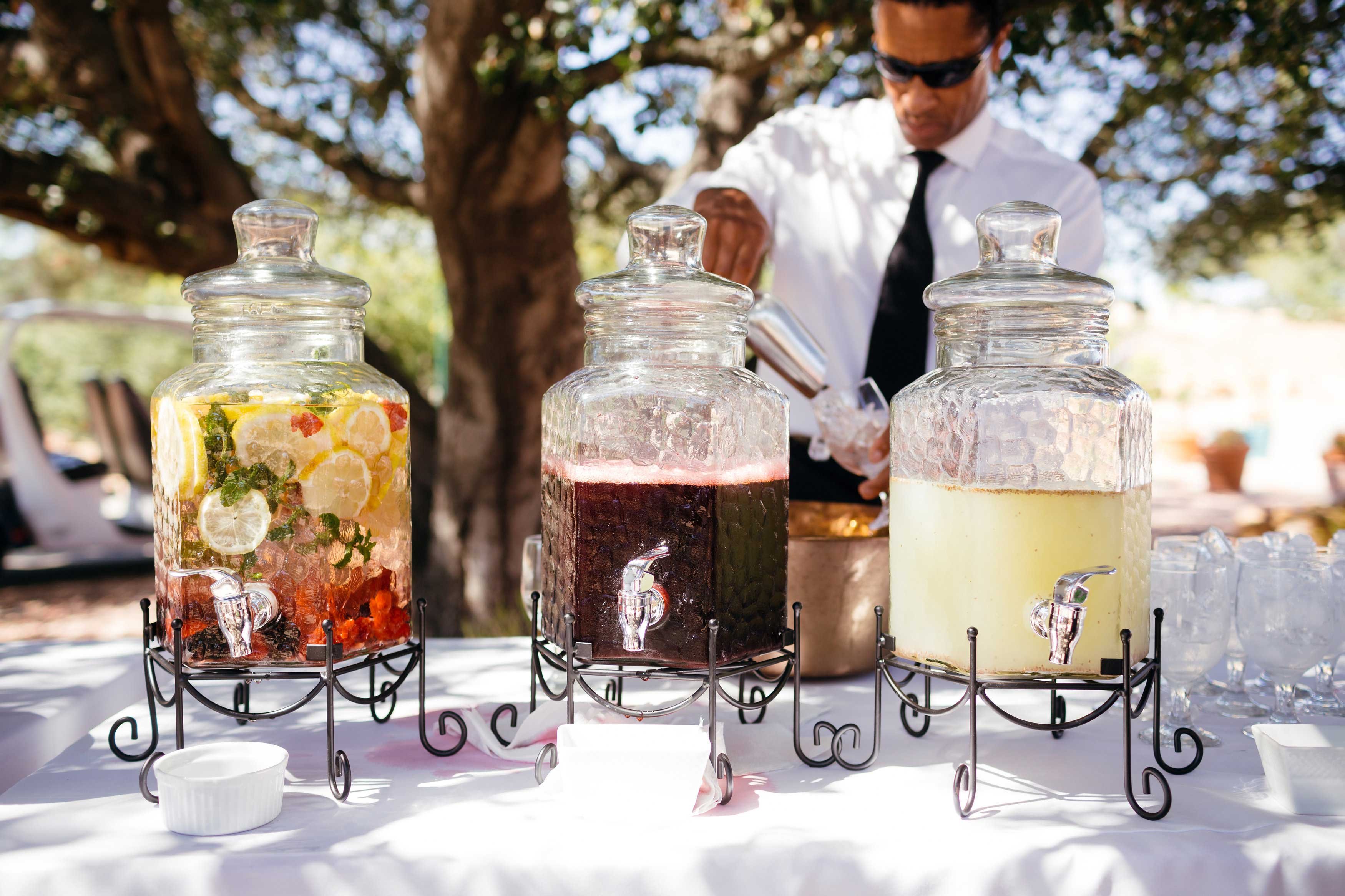 Refreshment Station at California Wedding