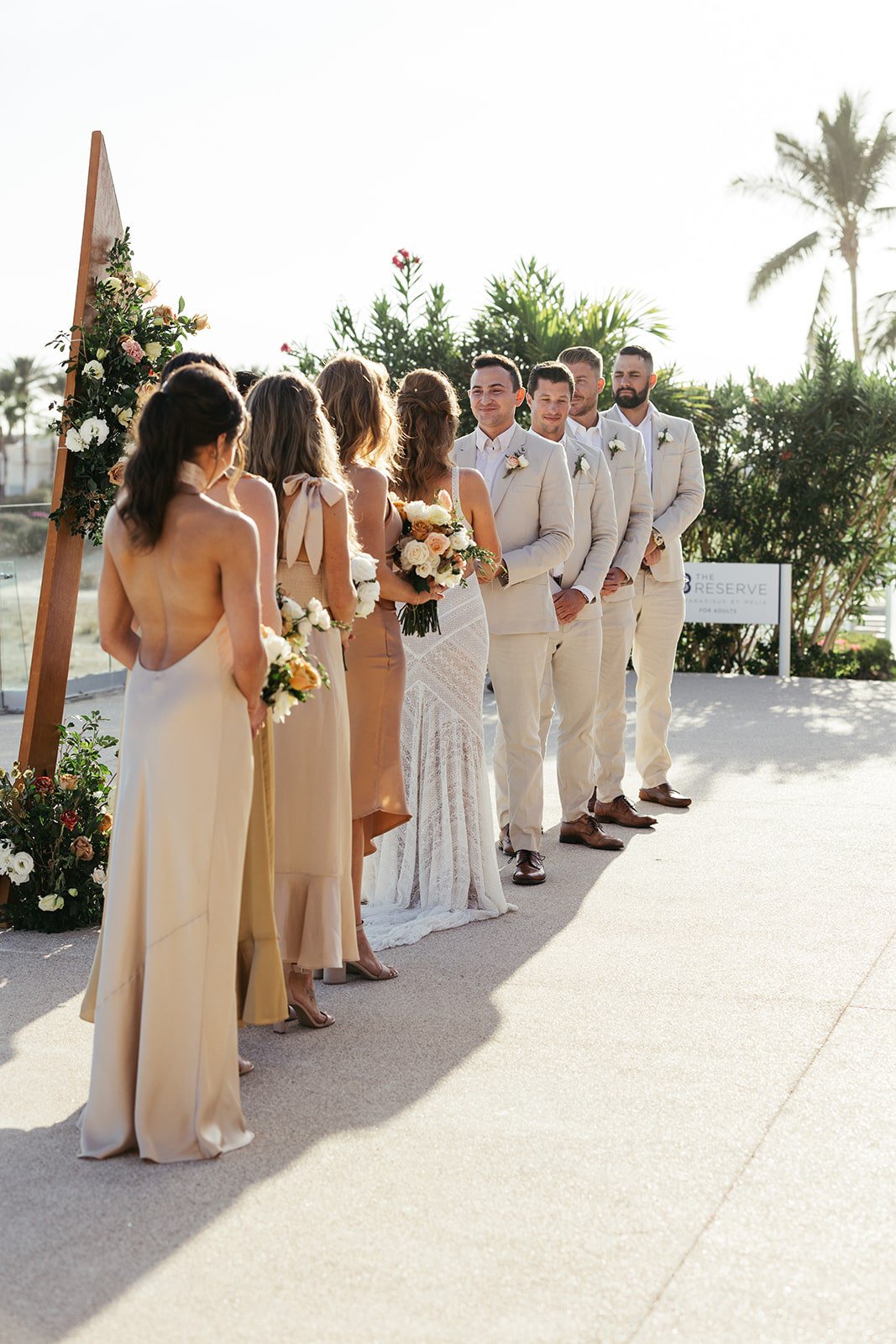 Neutral Mismatched Wedding Party