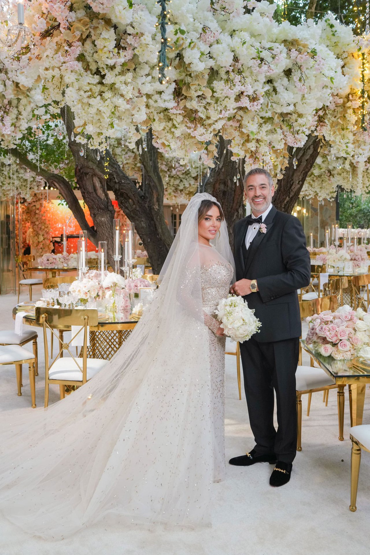 Bride & Groom at Tree-House Inspired Celebration