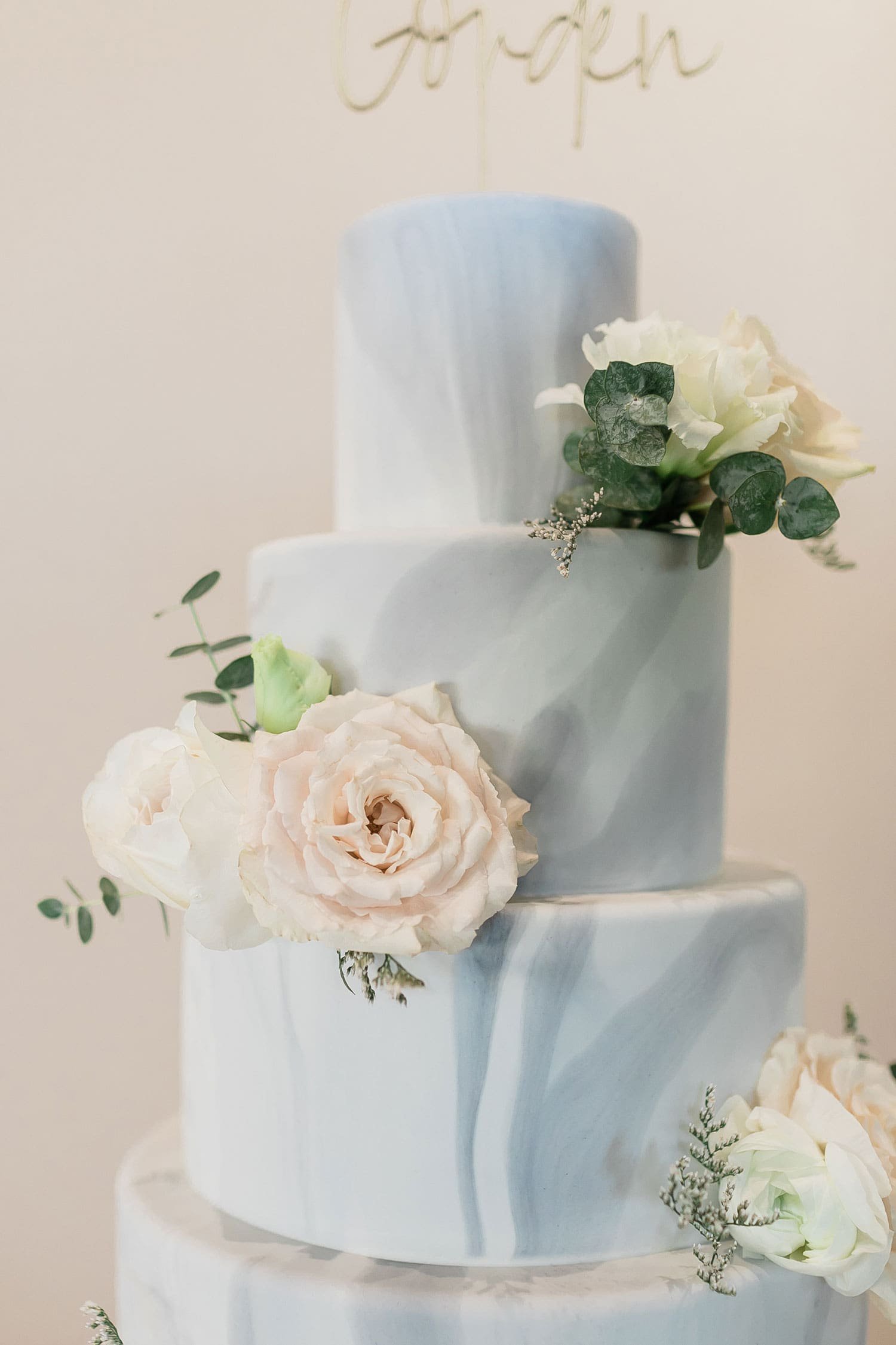 Marble Hexagon Wedding Cake