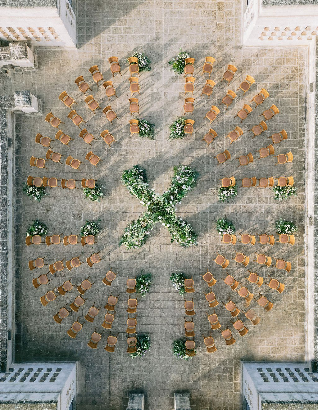 Aerial View of In-the-Round Ceremony