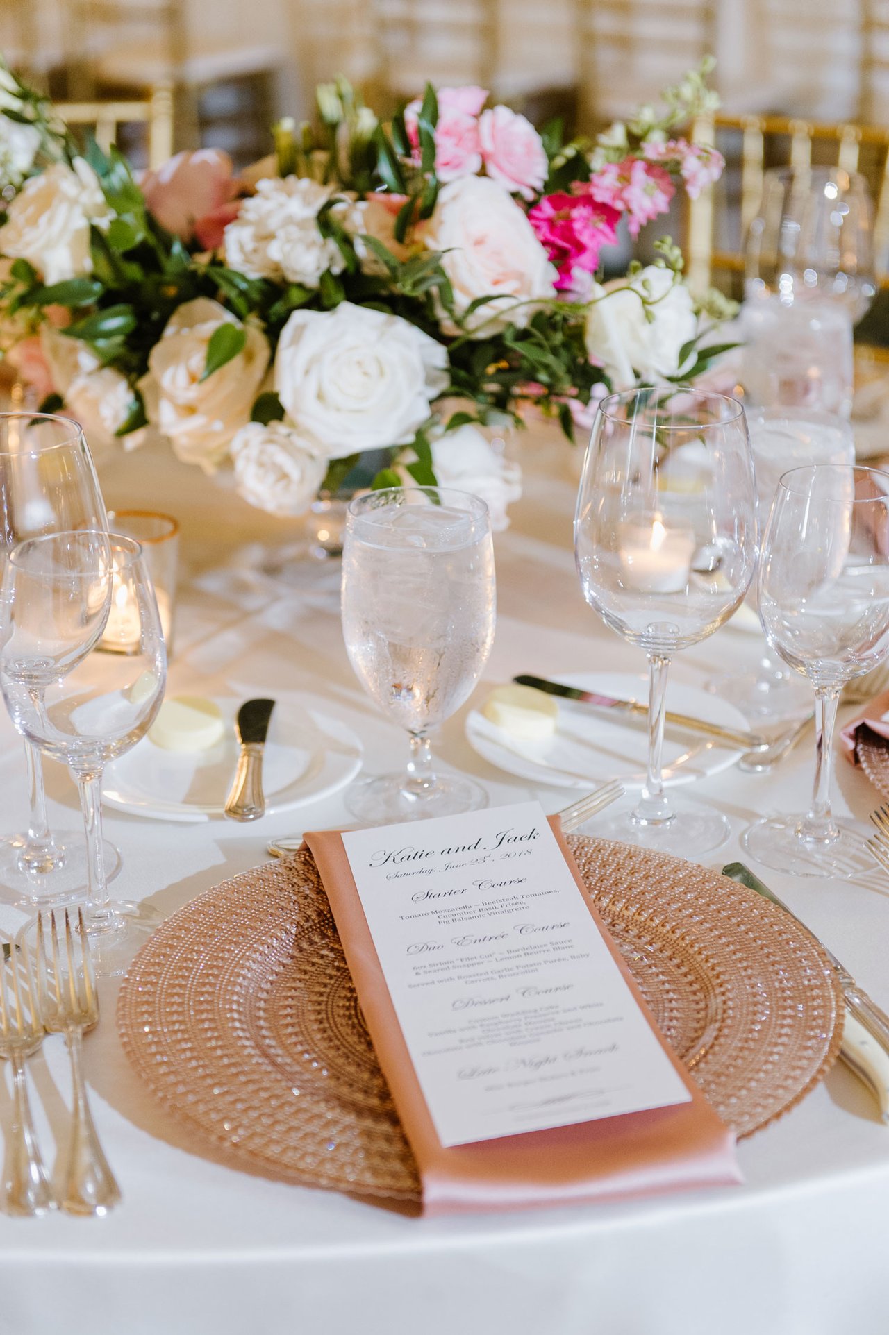 Blush & Gold Wedding Place Setting