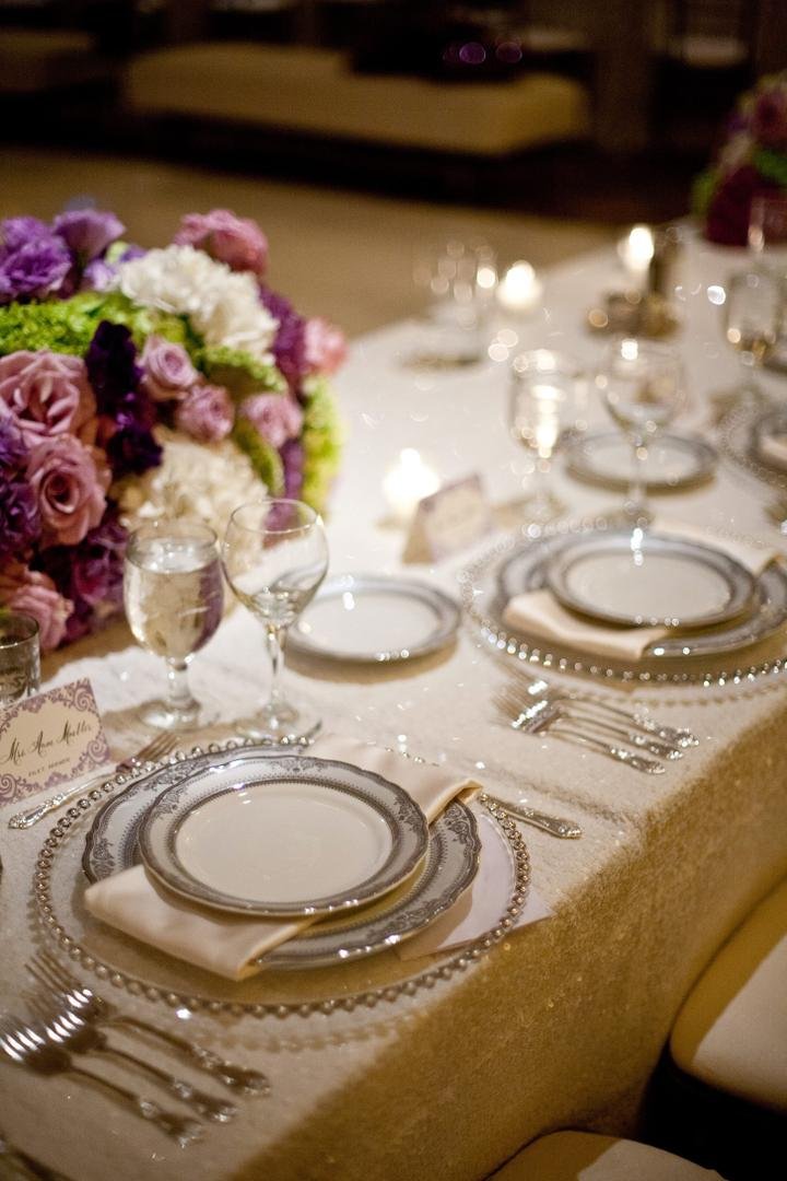 Silver-Rimmed Place Setting
