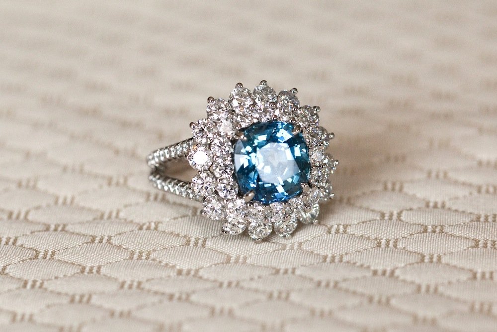 Colored Stone Engagement Ring