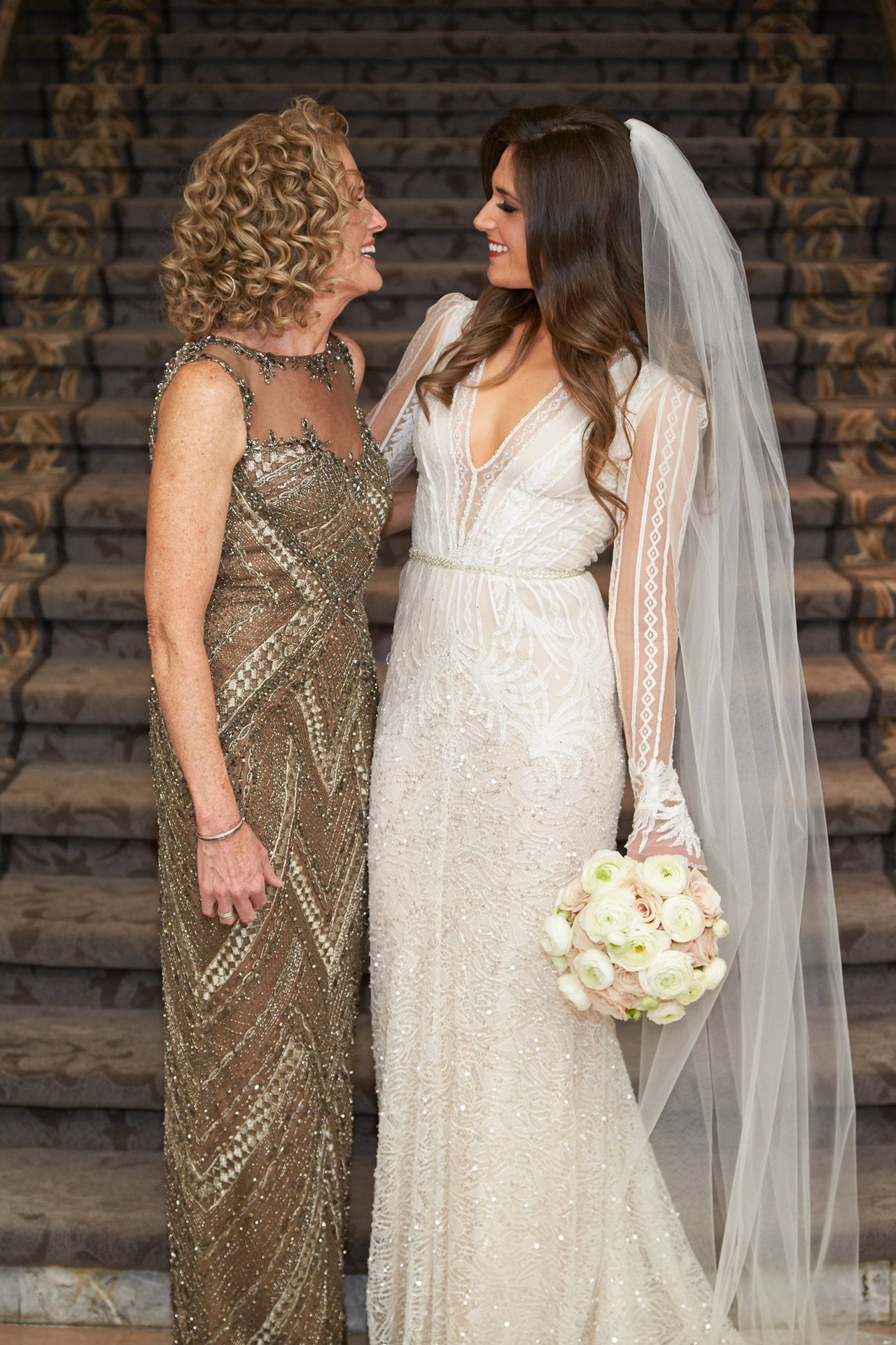 Mother of Bride in Elegant Golden Gown