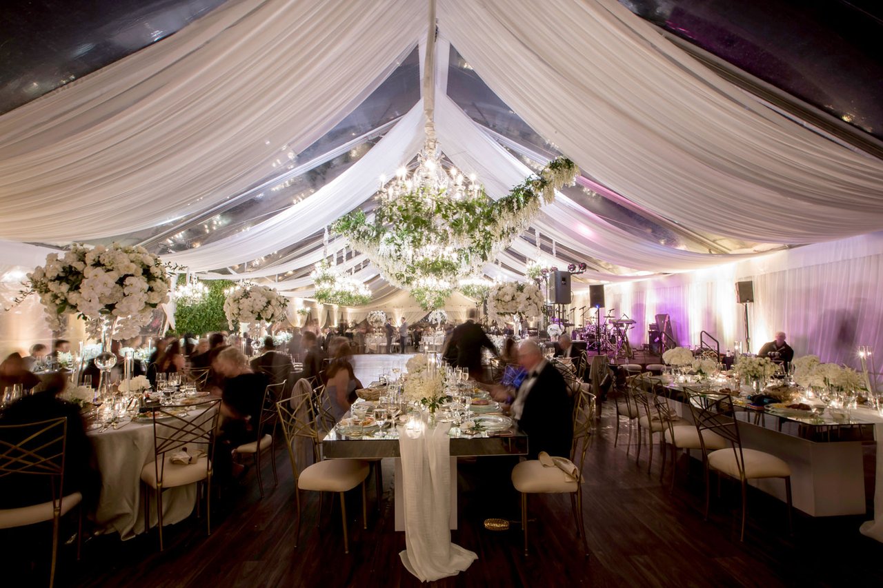 Guests Enjoying Tented Reception