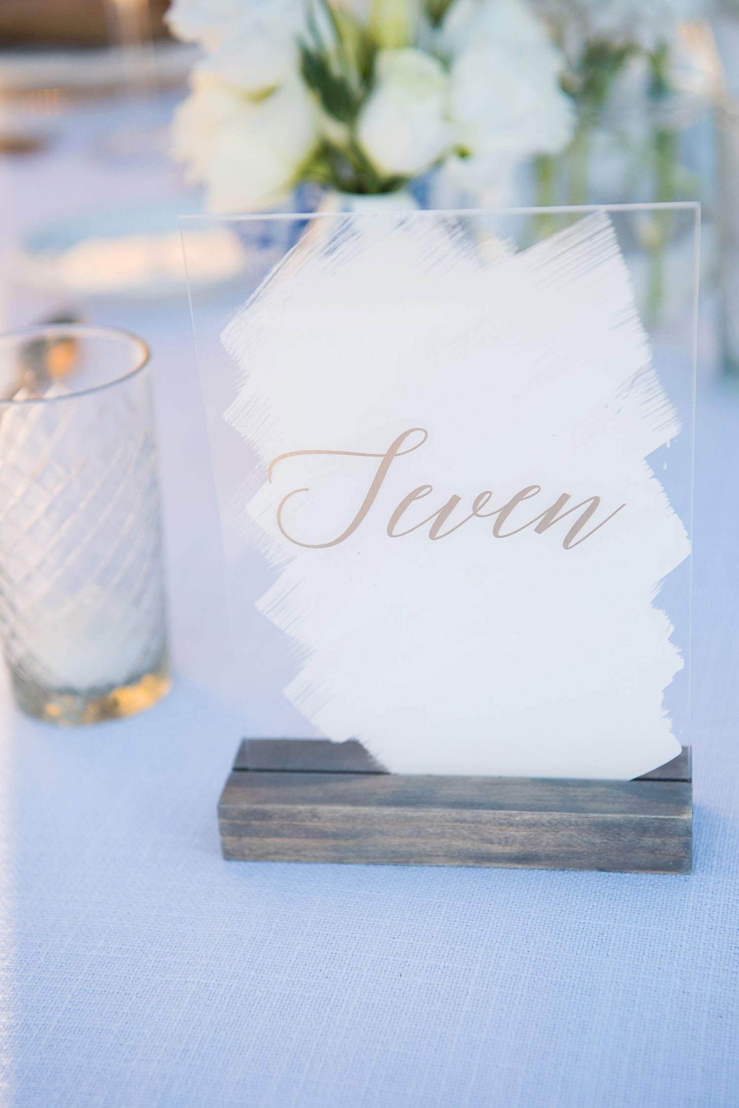 Modern Calligraphy Table Number