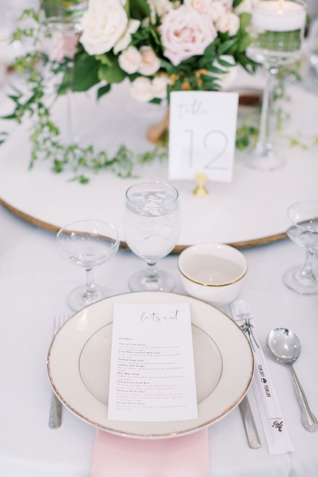 "Let's Eat" Menu at Place Setting