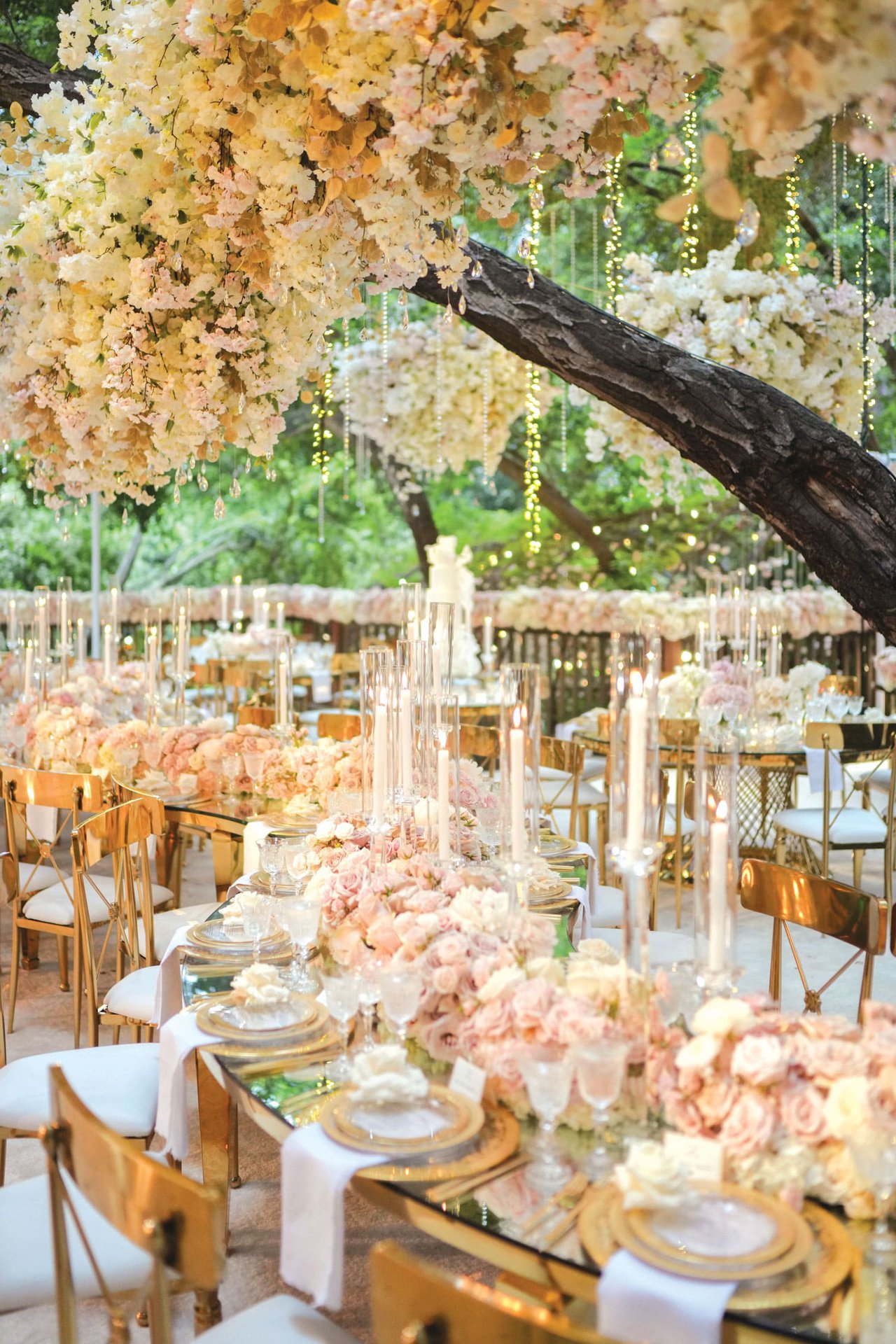 White, Pink & Gold "Tree House" Wedding