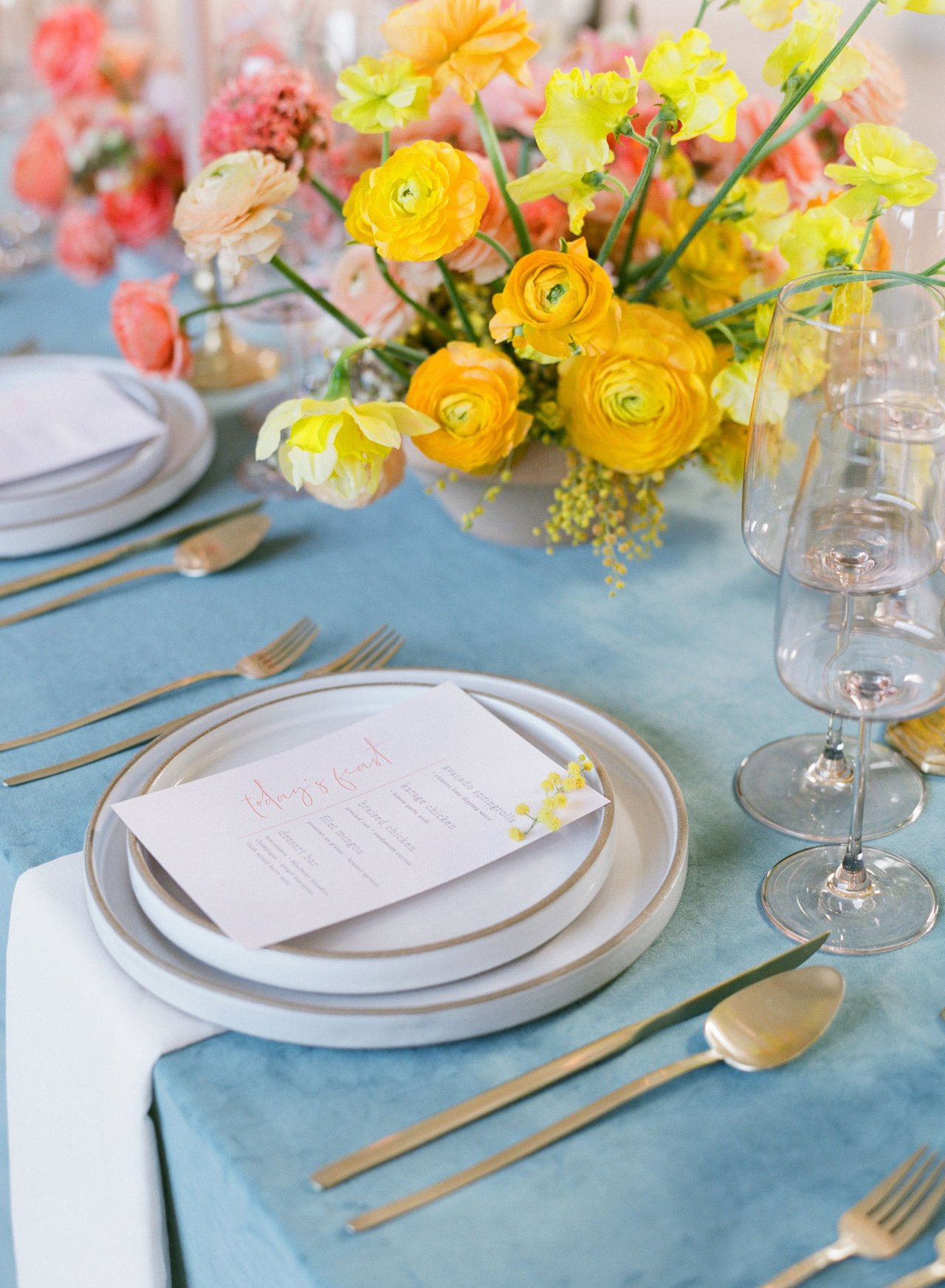 Place Setting at Springtime Table