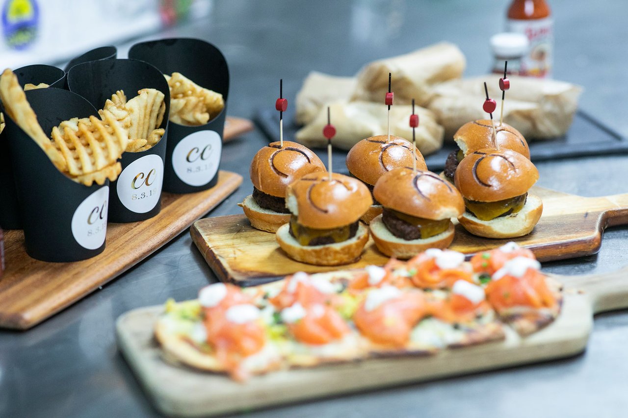 Waffle Fries, Mini Burgers & Flatbread