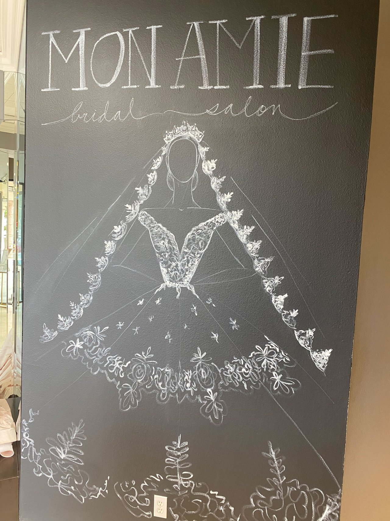 Custom Drawing of Mon Amie Wedding Dress