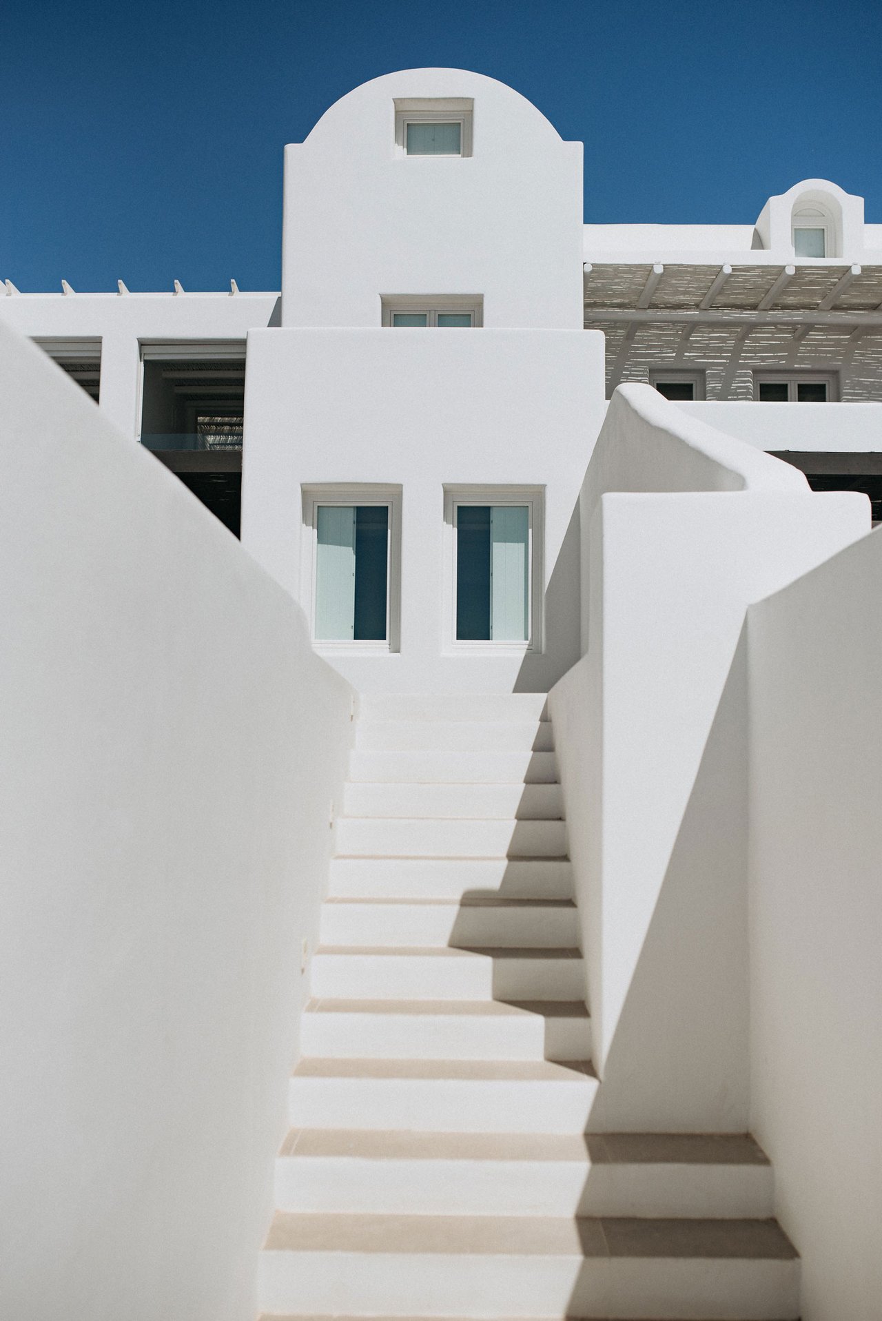 White Buildings in Santorini, Greece