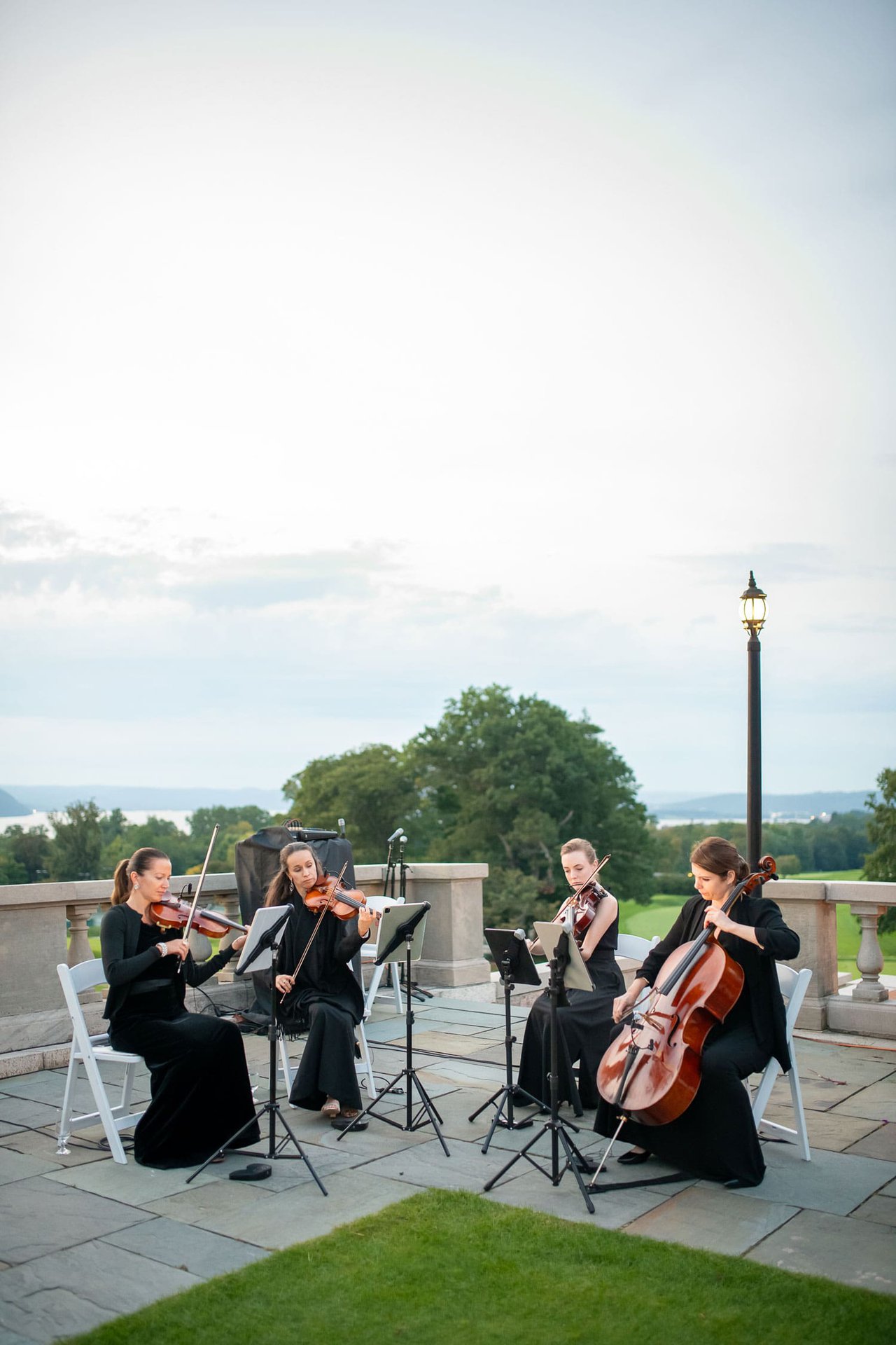 String Quartet at Outdoor Country Club Wedding