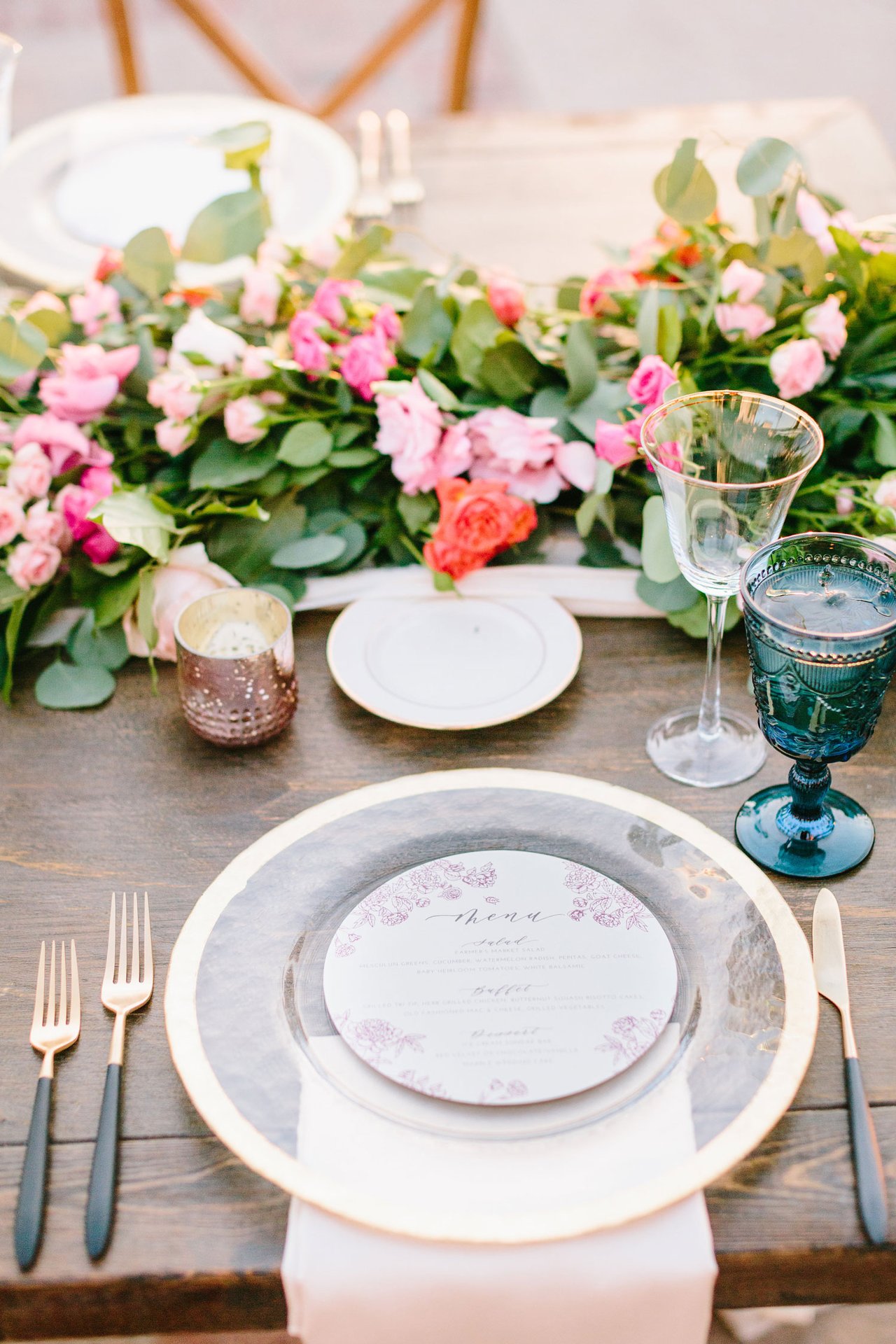 Colorful Place Setting at Outdoor Venue