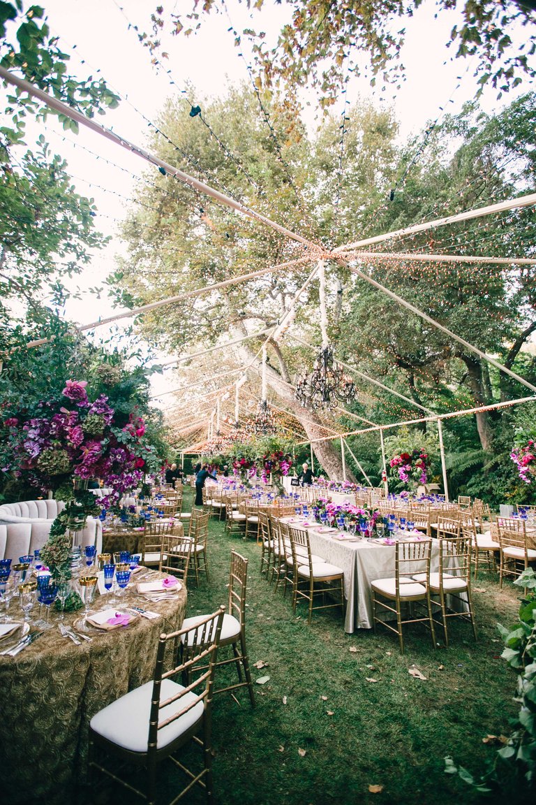 Gorgeous Outdoor Tent with String Lights