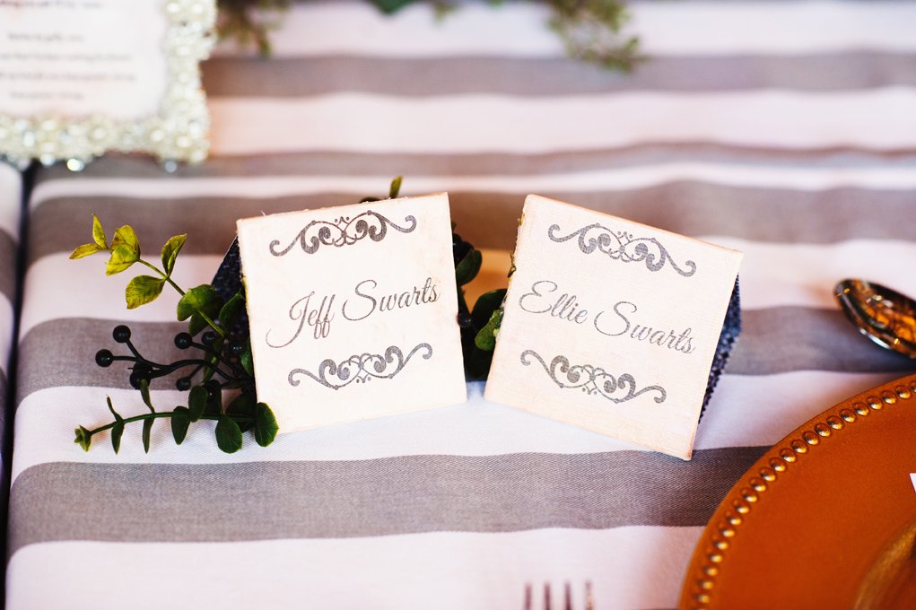 Gray Place Cards